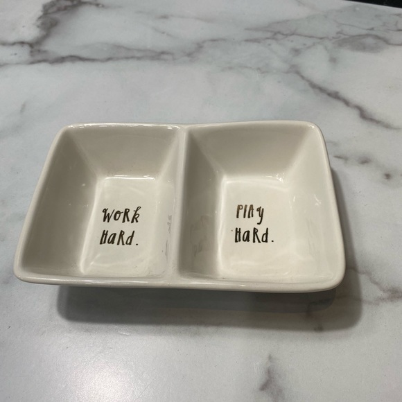 Rae Dunn | Storage & Organization | Rae Dunn Work Hard Play Hard Tray ...